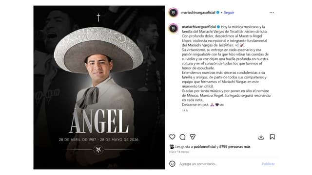 Muere integrante de Mariachi Vargas: tenía cáncer y días antes pidió ...