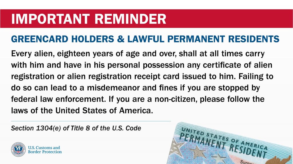 ¿Tienes 'green card'? CBP lanza advertencia para que evites una multa y ...