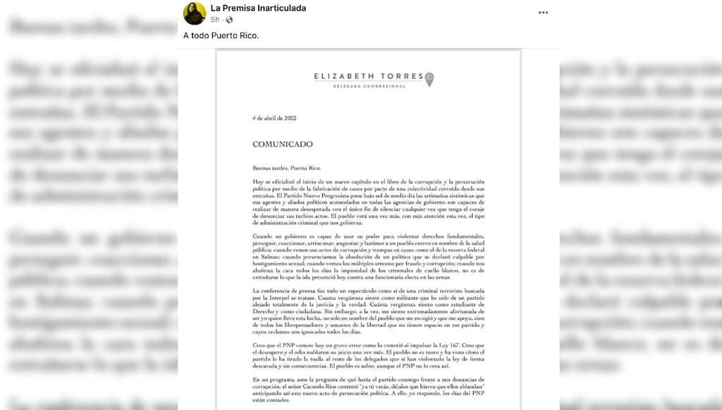 Elizabeth Torres responde con amenaza al PNP por pedir su destitución ...