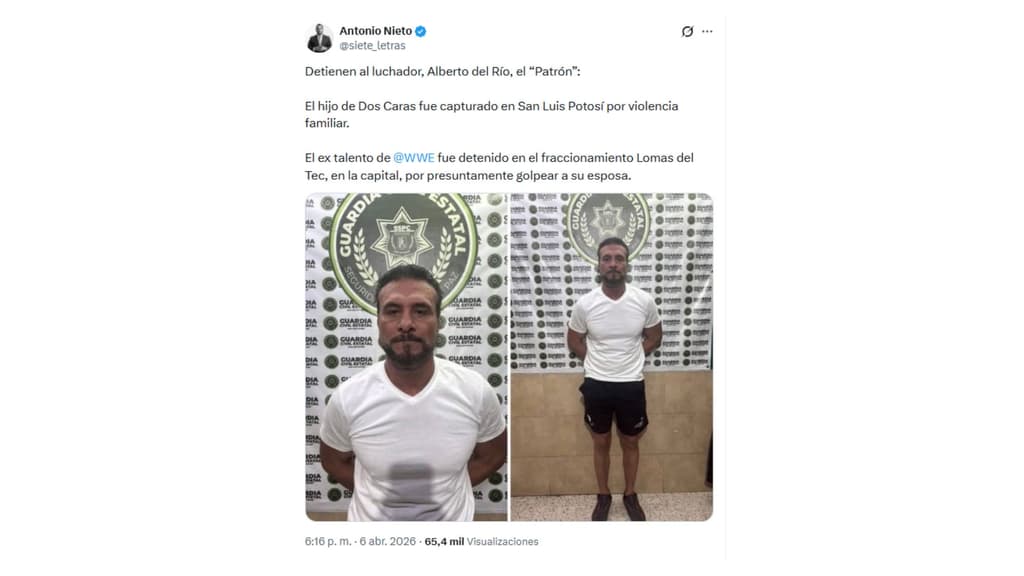 Arrestan al luchador Alberto del Río ‘El Patrón’ por presunta violencia ...