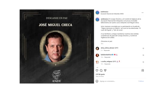 Muere actor de las telenovelas ‘Velo de Novia’ y ‘El Vuelo del Águila ...