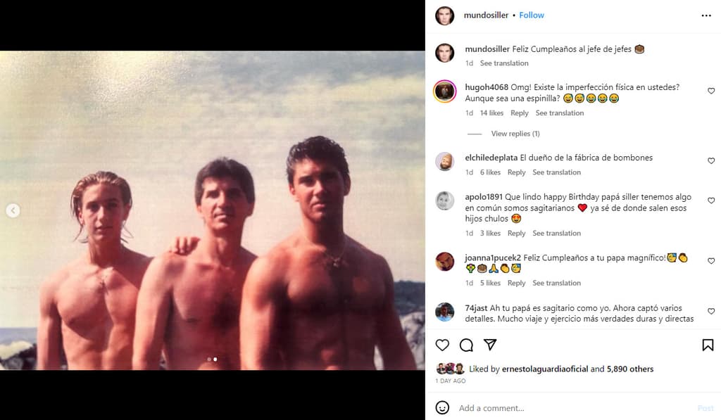 Eugenio Siller presume el abdomen de su padre y Laura Flores quiere ...