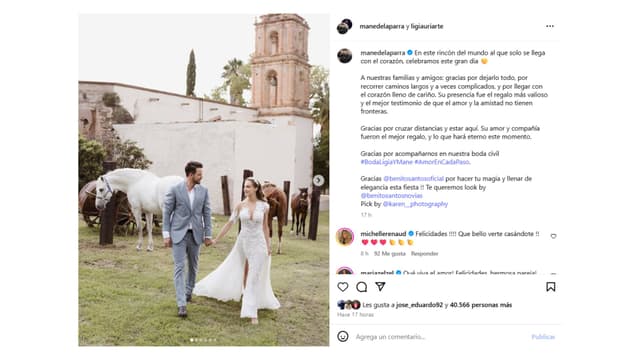 Mane de la Parra y Ligia Uriarte se casan: las fotos de su boda y los ...