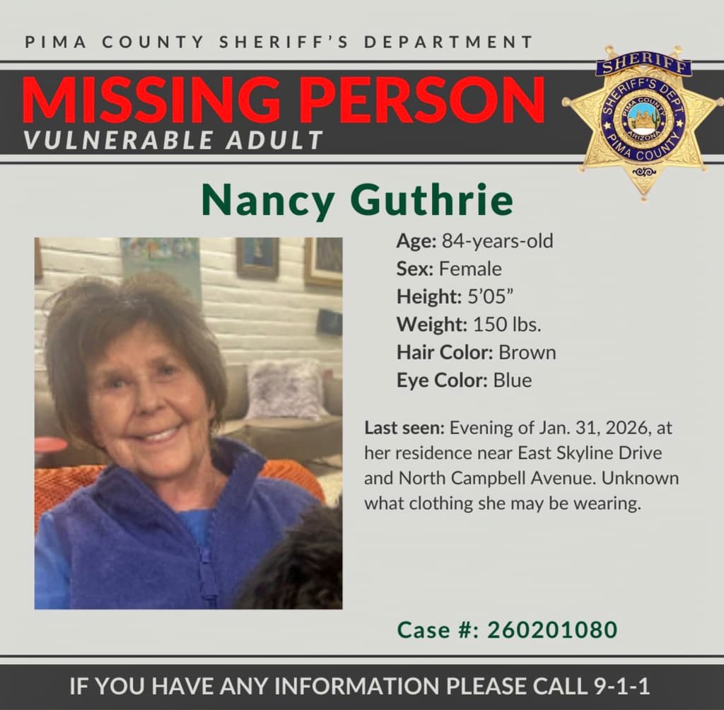 Caso Nancy Guthrie: La investigación del FBI podría moverse hacia ...