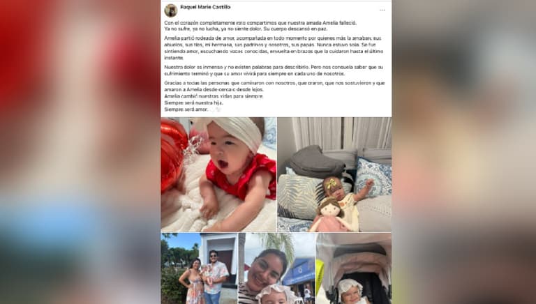 Muere Amelia Salgado Castillo, la bebé de Puerto Rico que sufrió de ...