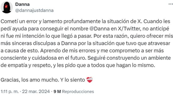 Danna Paola tras escándalo en Twitter (X): ofrece nuevas disculpas ...