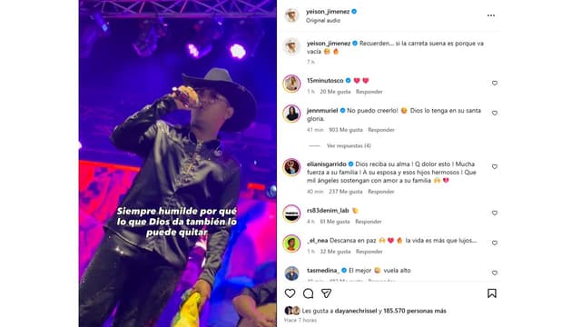 Accidente Yeison Jiménez: lo que se sabe de la muerte del cantante ...