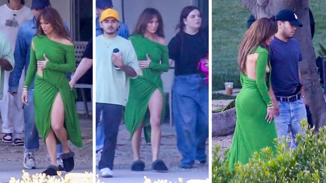Jennifer López posa en sesión de fotos con atrevidos looks antes de ...