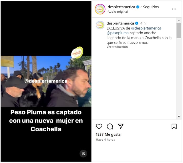 Peso Pluma aparece con una mujer en Coachella: ¿es la misma con la que ...
