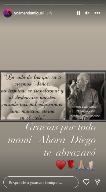 Muere la mamá de Amanda Miguel, a 9 meses de la partida de Diego ...