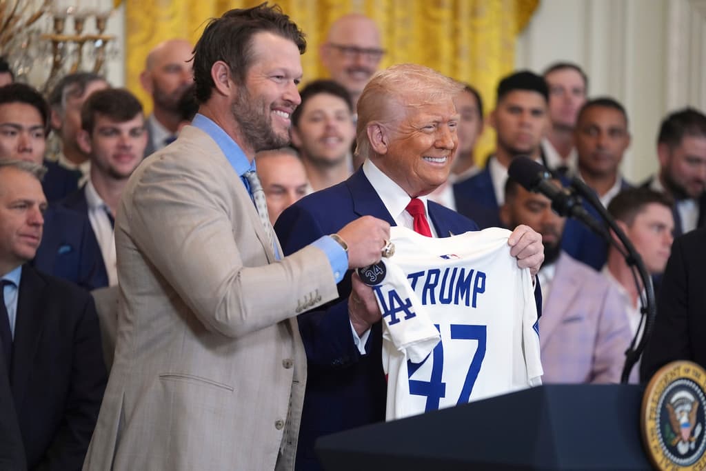 Trump recibe a los Dodgers campeones de la Serie Mundial en la Casa ...