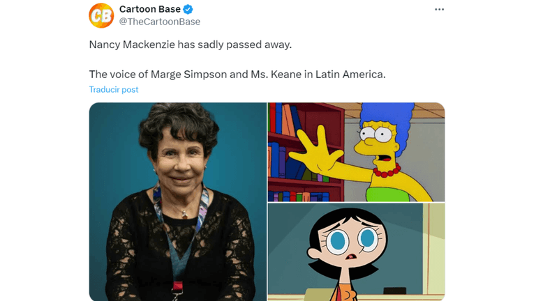 Muere Nancy MacKenzie, actriz que hizo la voz de Marge en ‘Los Simpson ...