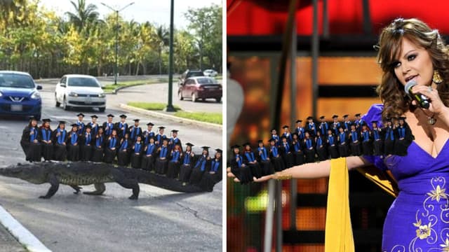 Estudiantes editaron su foto de graduación con fondos divertidos ...