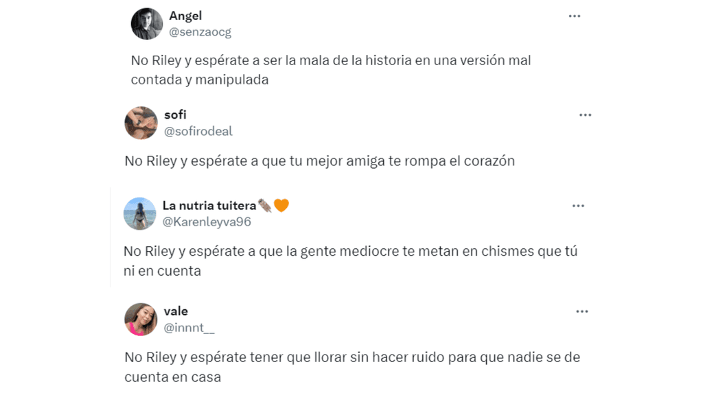 “No, Riley, y espérate a que”: El significado de la frase viral y los ...