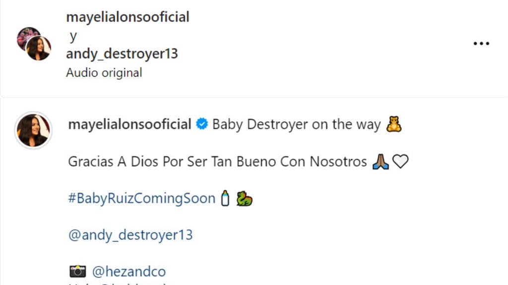 Mayeli Alonso está embarazada de Andy Ruiz Jr.: con estas primeras ...