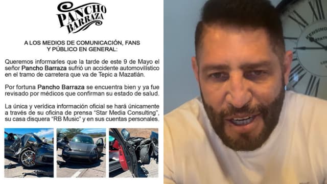 Pancho Barraza sufre aparatoso accidente: su auto "se despedazó ...