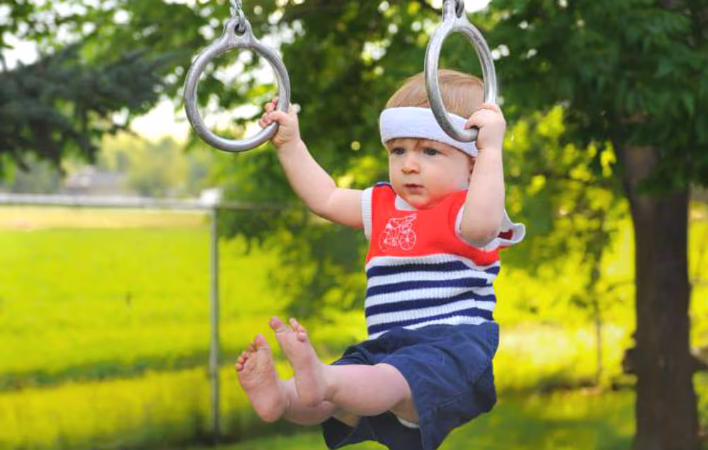 El bebé olímpico: retrata a su hijo preparándose para las Olimpiadas (y ...