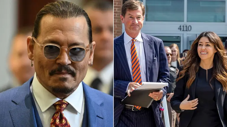 El discurso de los abogados de Johnny Depp, Camille Vasquez y Ben Chew, tras el veredicto del ...