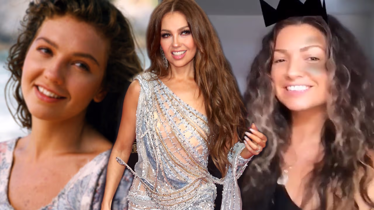 Esta es la cara 😱 que puso Thalía cuando vio a su doble que está a ...