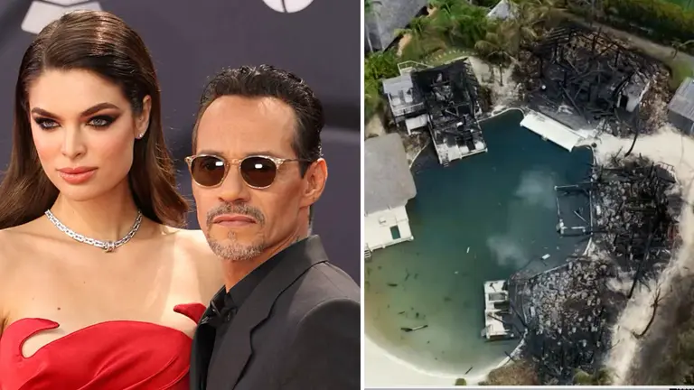 Incendio en mansión de Marc Anthony: él y Nadia Ferreira reaparecen ...