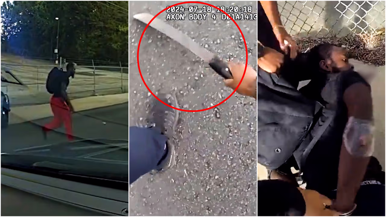 Sospechoso de asalto con un machete es arrestado en Atlanta | Video ...