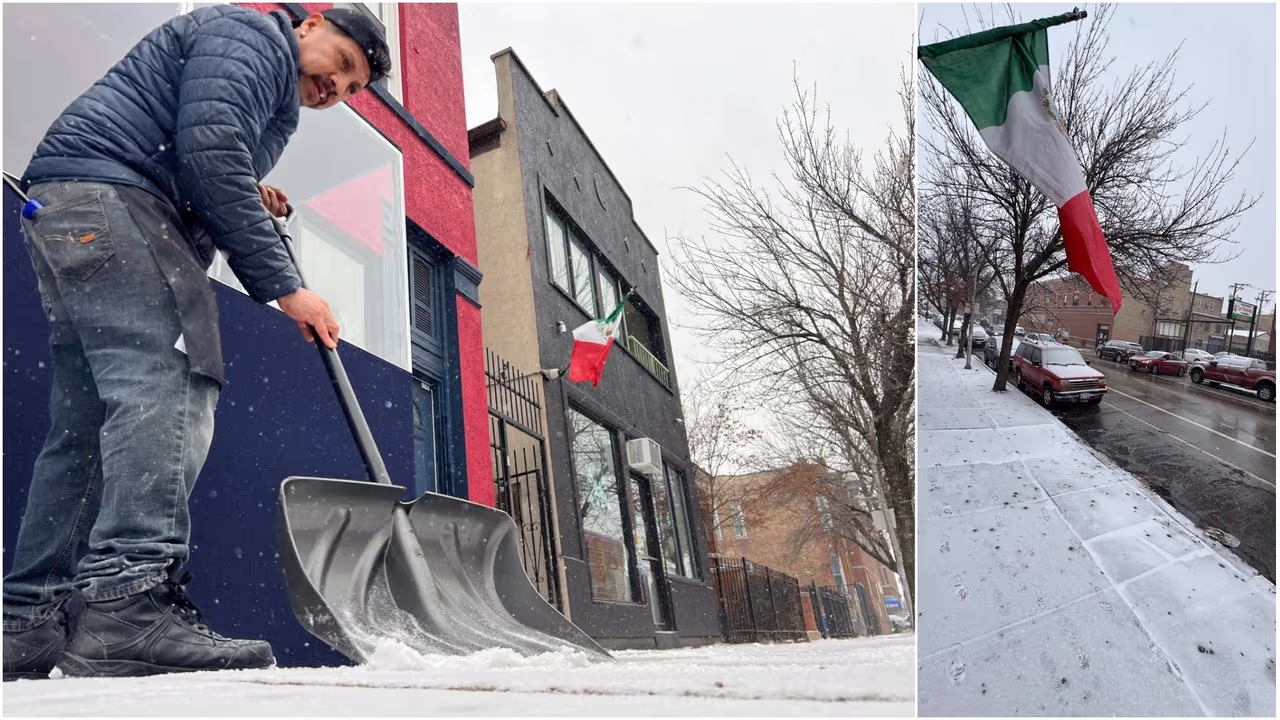 Sistema invernal ingresa a Chicago: así empiezan a quedar las calles ...