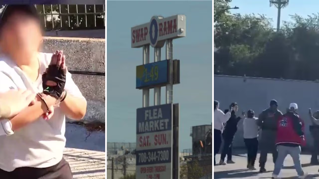 Madre detenida en un mercado de pulgas en Swap-O-Rama: su pareja relata ...