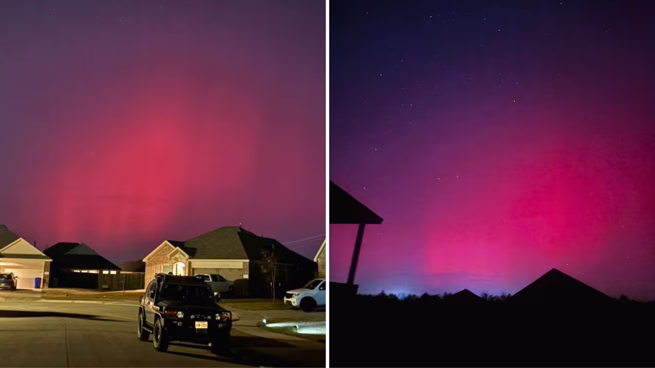 Luces del norte bailan sobre Texas: la aurora boreal sorprende al ...