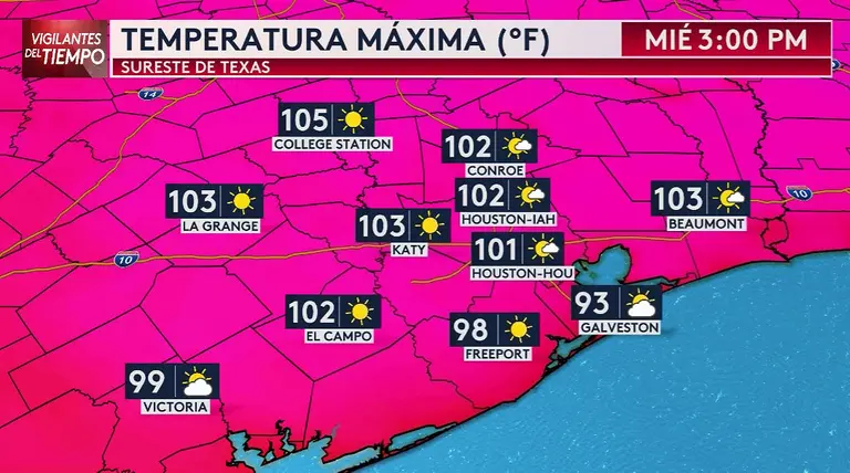 Aire seco y calor extremo en el área de Houston: hay aviso por riesgo ...