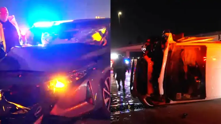 Conductor maneja en sentido contrario y causa accidente en un tramo de ...