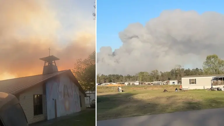 En imágenes: así avanza el incendio Pauline Road Fire cerca de Houston ...