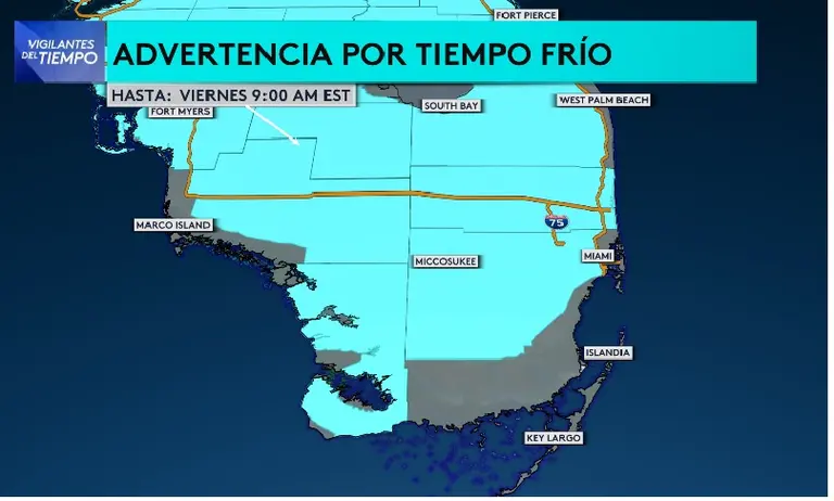 Frente frío: emiten aviso de tiempo invernal para Miami-Dade y Broward ...