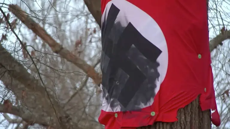 "Un símbolo de odio": colocan una bandera nazi en una propiedad de NC ...
