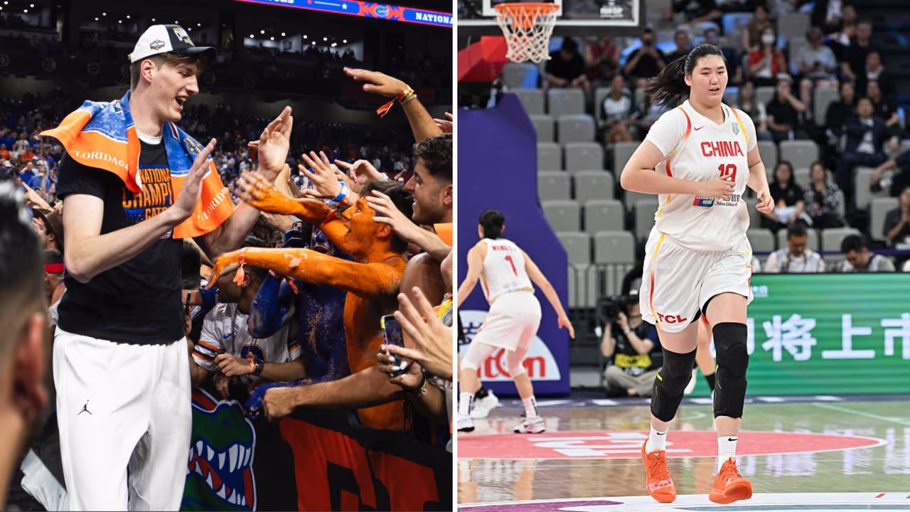 Olivier Rioux y Zhang Ziyu, los adolescentes más altos del baloncesto ...