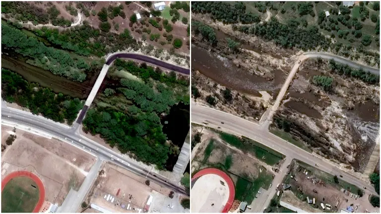 Imágenes satelitales revelan el antes y después de las inundaciones en ...