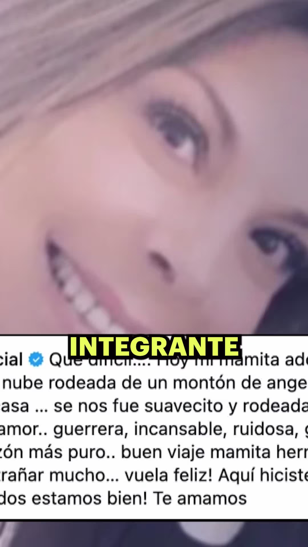 Andrea Legarreta lamenta el fallecimiento de la cantante Lucha Moreno ...