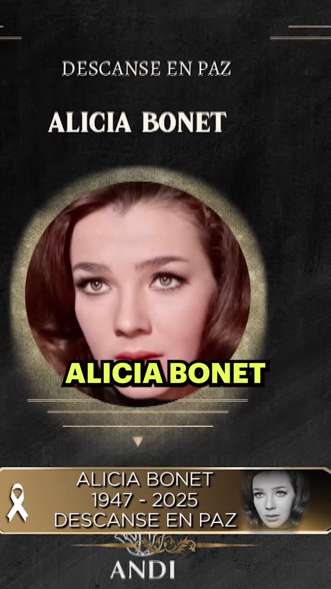 Se da a conocer el fallecimiento de la actriz mexicana Alicia Bonet ...
