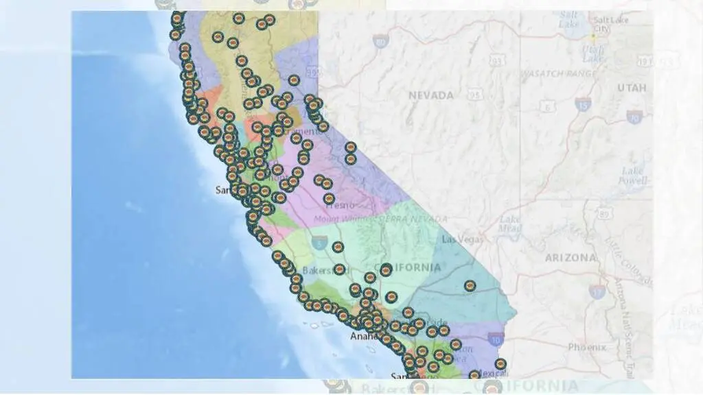Mapa De Los Parques Estatales De California